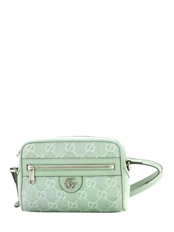 Gucci Ophidia Gg Canvas Mini Crossbody Bag - Green