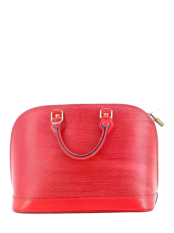 LOUIS VUITTON Vintage Alma Handbag Epi Leather Pm Satchel - Red
