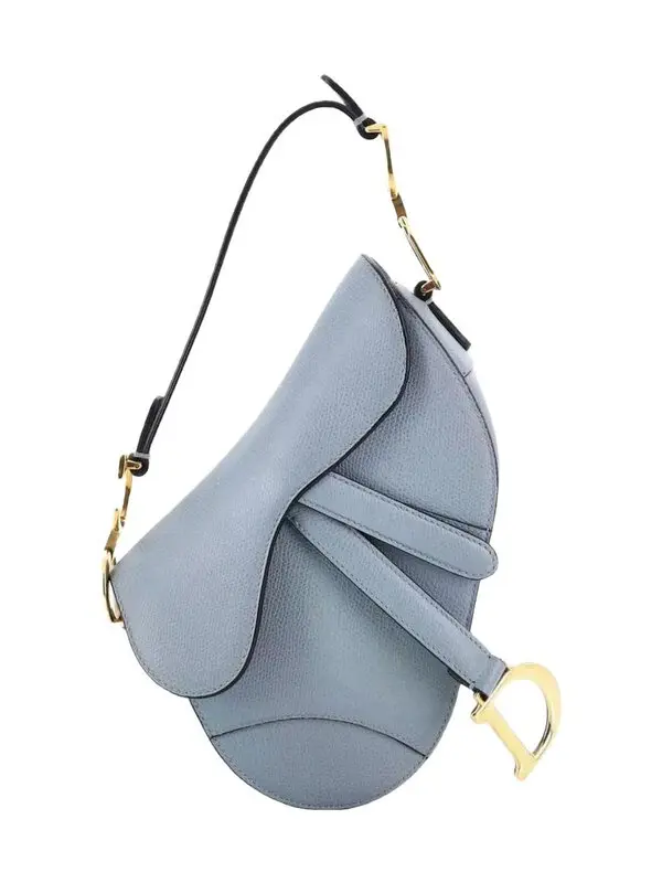 Dior Saddle Handbag Leather Mini Shoulder Bag - Blue