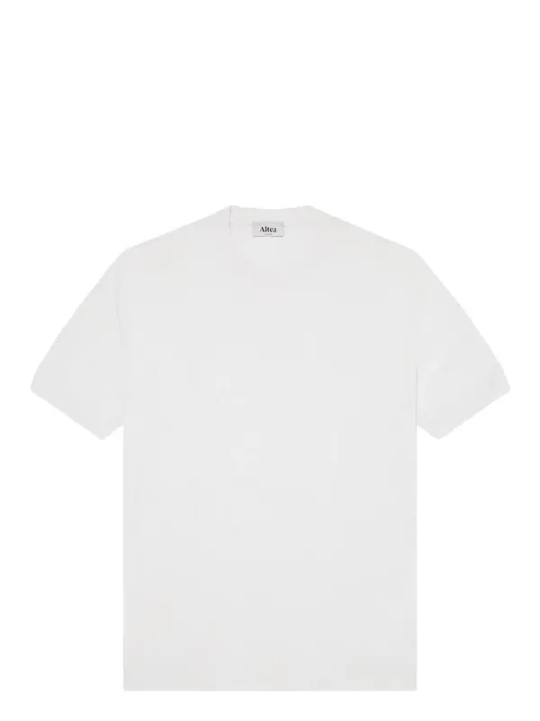 Altea Linen And Cotton-blend T-shirt - White