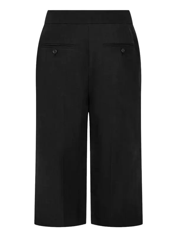 STUDIO TOMBOY Pleated Cropped Trousers - Black