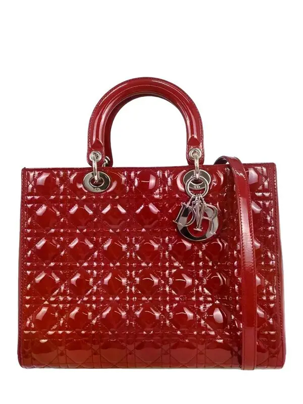 Dior 2011 Large Lady Tote Bag - Red