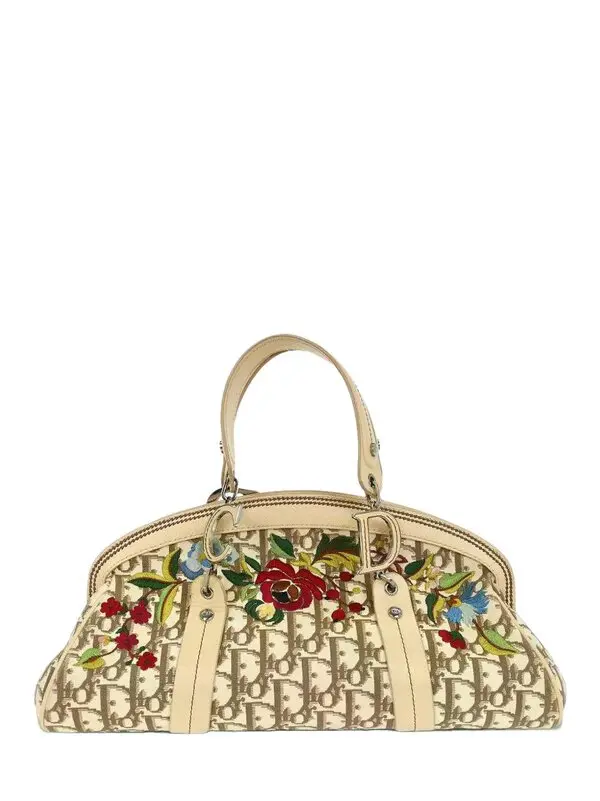 Dior Diorissimo Floral-embroidered Tote Bag - Neutrals