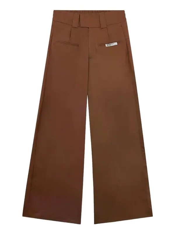 Gcds Wide-leg Trousers - Brown