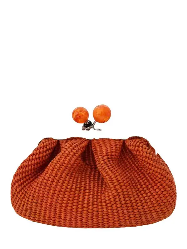 Max Mara Pasticcino Interwoven Clutch - Orange