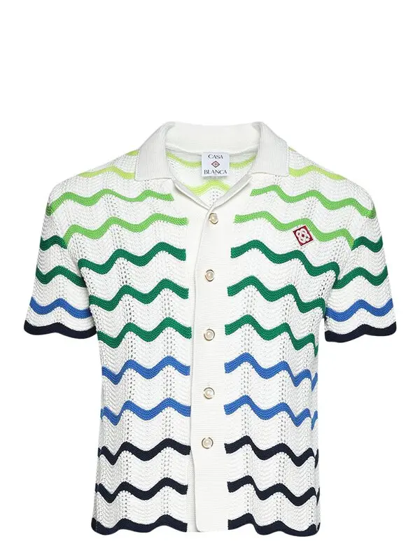 Casablanca Wave Knit Shirt - Multicolor