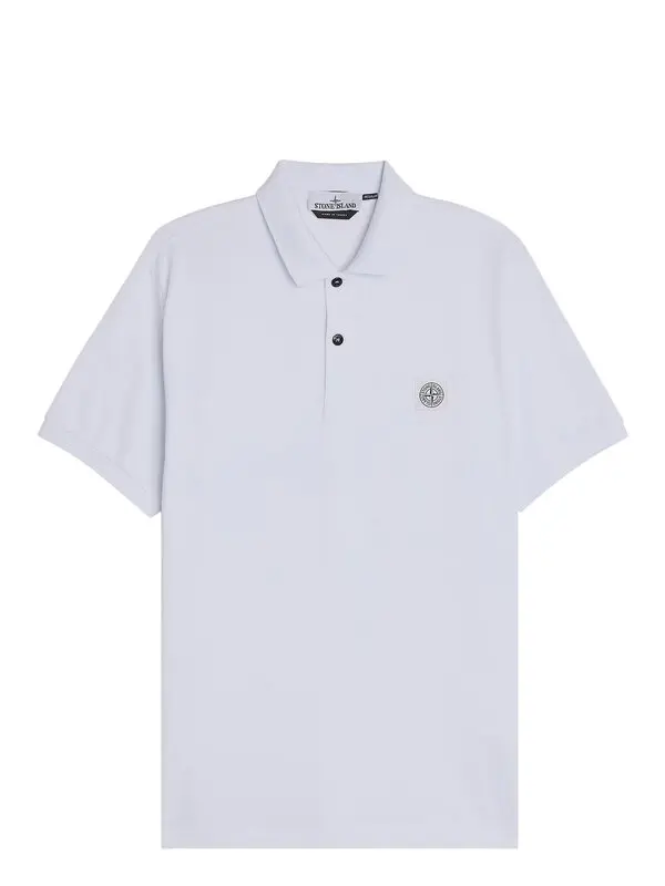 Stone Island Compass Patch Logo Polo Shirt - White