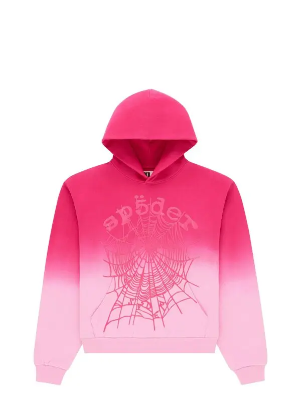SP5DER Og Web Ombre Hoodie - Pink