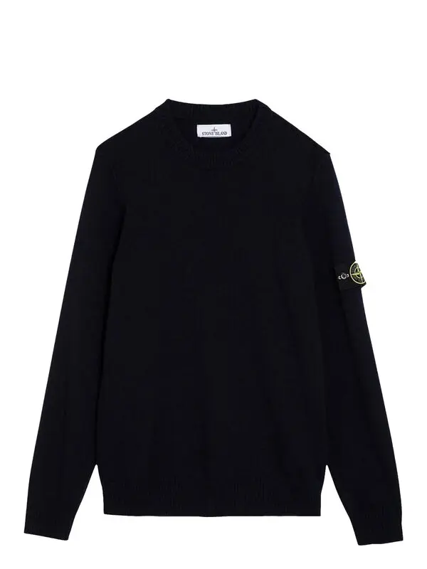Stone Island Lambs Wool Crewneck - Blue