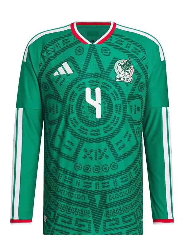 Adidas Mexico 26 Home Alvarez Authentic Long-sleeve Jersey - Green