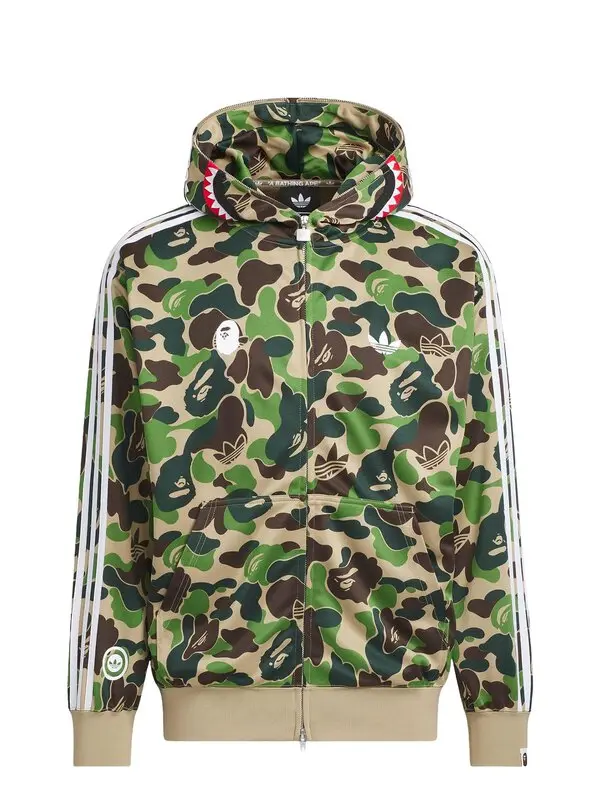 Adidas X Bape Shark Track Hooded Jacket - Green