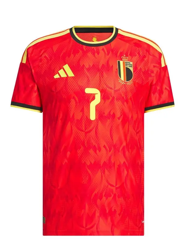 Adidas Belgium 26 Home De Bruyne Authentic Jersey - Red