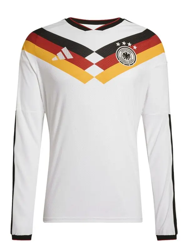 Adidas Germany 26 Home Authentic Long Sleeve Jersey - White