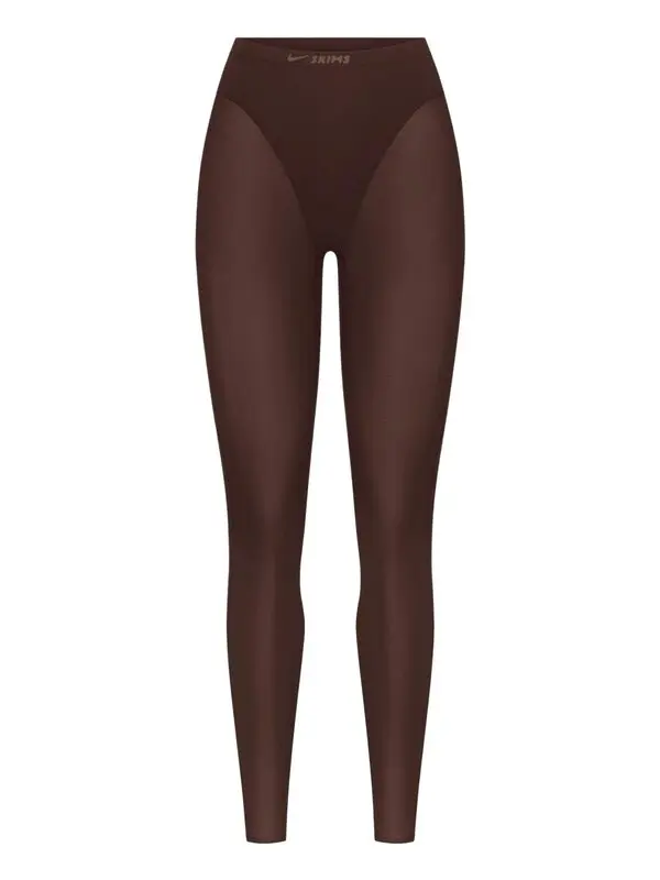 NIKESKIMS Weightless Layers High-waisted V-panel Leggings 'dark Roast - Brown
