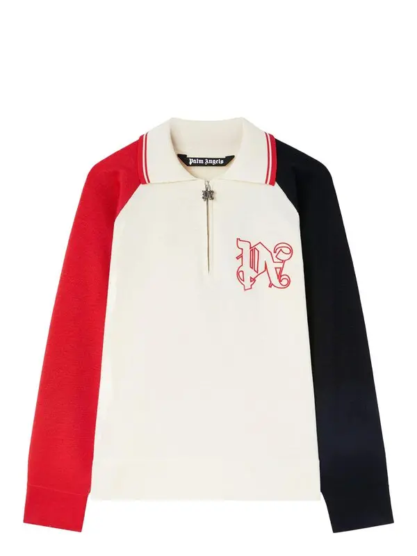 Palm Angels X Haas Moneygram Racing Long-sleeve Polo Shirt - Multicolor
