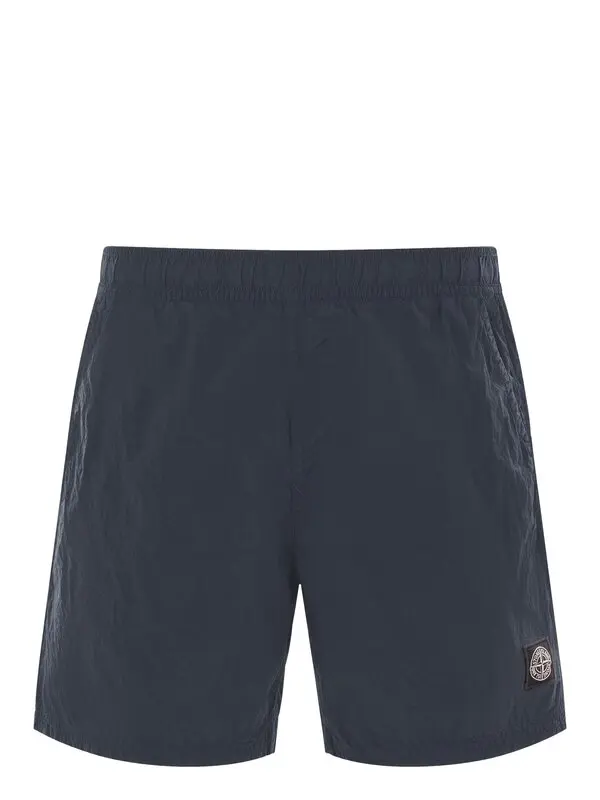 Stone Island Compass Patch Swim Shorts - Blue