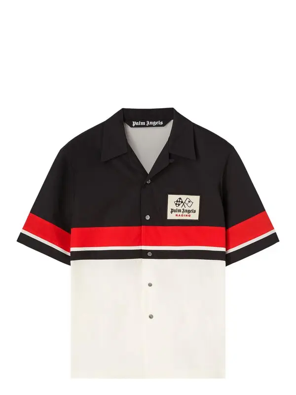 Palm Angels X Haas Moneygram Racing Bowling Shirt - Multicolor