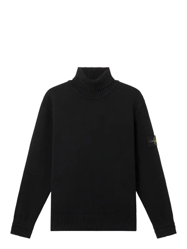 Stone Island Loose Fit Turtleneck - Black