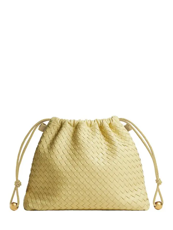 Bottega Veneta Intrecciato Nappa Leather Pouch - Butter Yellow