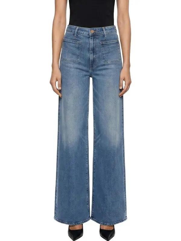MOTHER Wide Leg Jeans - Blue