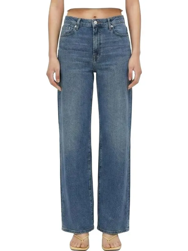 7 For All Mankind Palazzo Stretch Denim Jeans - Blue