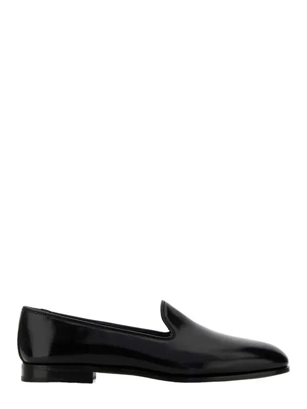 Church's Polished Calfskin Loafers - Black