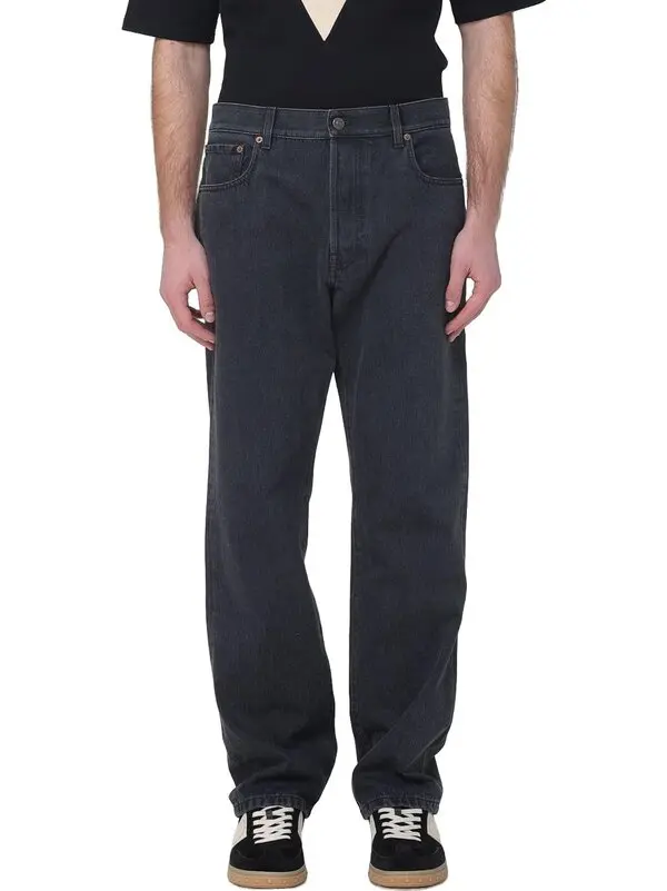 Valentino Garavani Cotton Denim Straight Jeans - Black