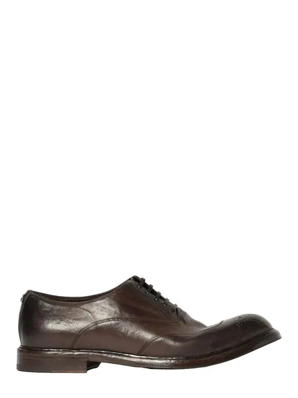 Dolce & Gabbana Wing Tip Brogue Shoes - Brown
