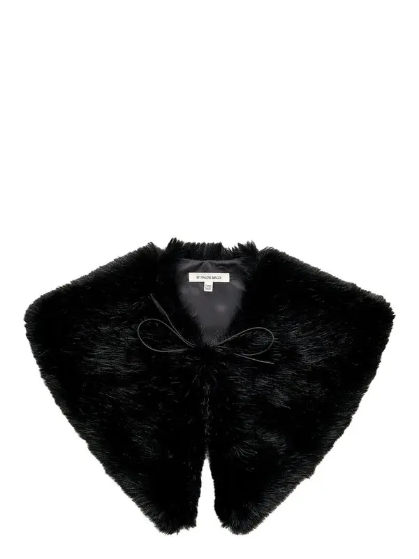BY MALENE BIRGER Cowilla Faux Fur Collar - Black