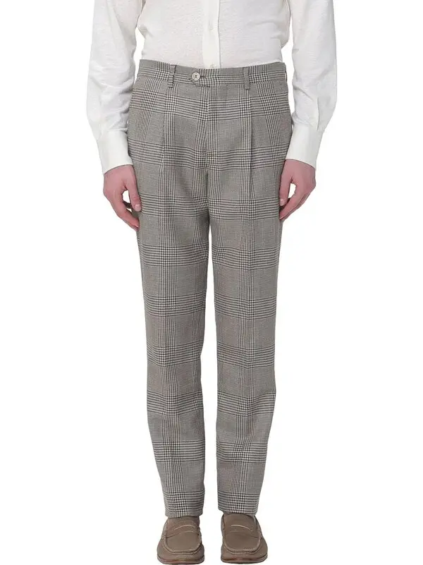 Brunello Cucinelli Virgin Wool And Silk Chino Pants - Brown