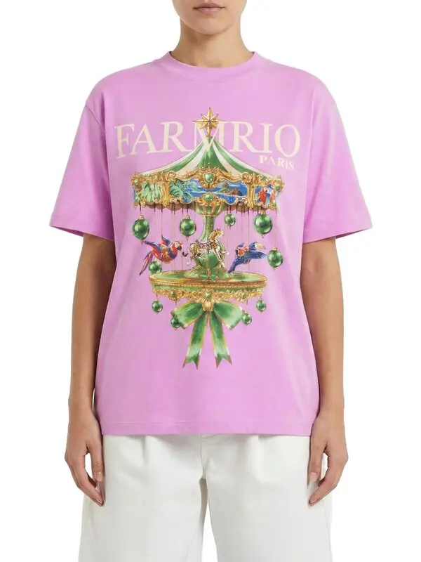 Farm Rio Printed T-shirt - Lilac
