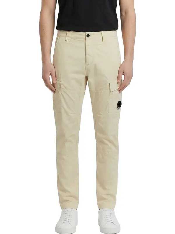 C.P. COMPANY Stretch Cotton Cargo Trousers - Beige