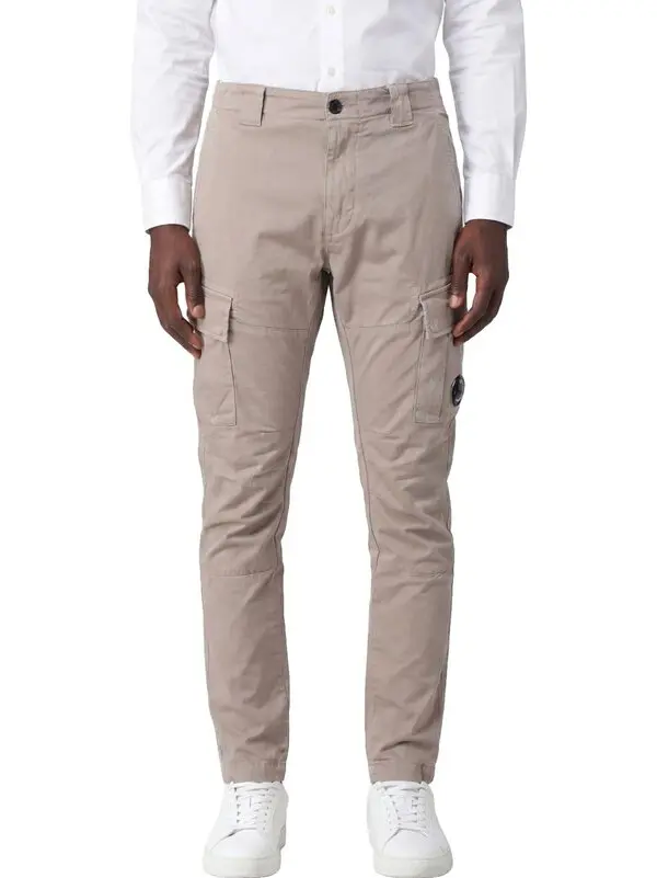 C.P. COMPANY Stretch Cotton Cargo Trousers - Grey 1