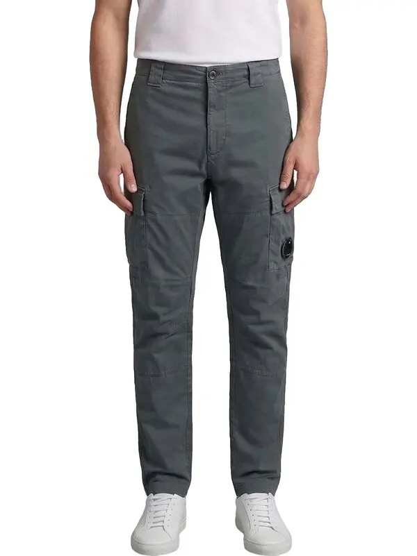 C.P. COMPANY Stretch Cotton Cargo Trousers - Grey