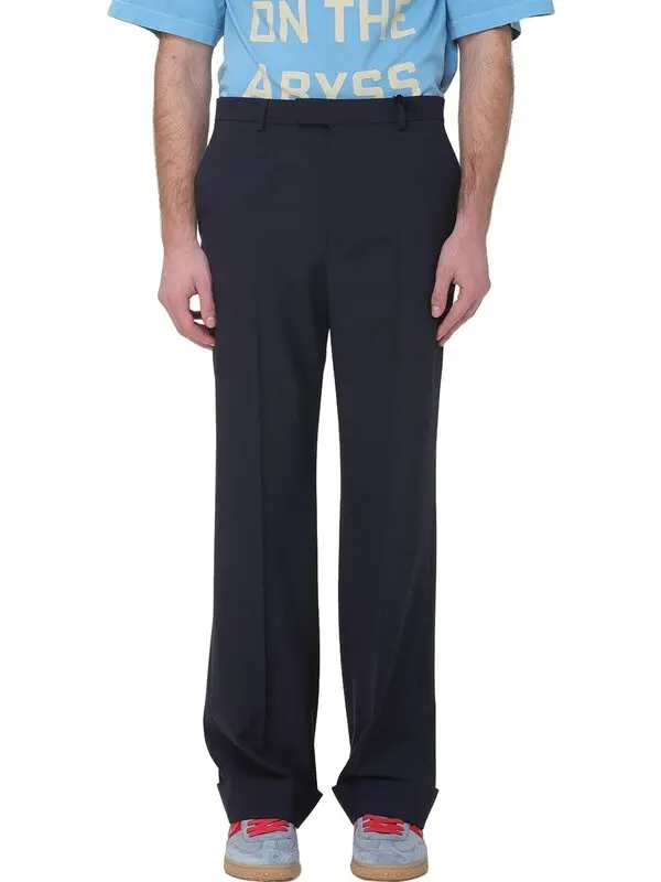 Valentino Garavani Wool Blend Tailored Trousers - Blue