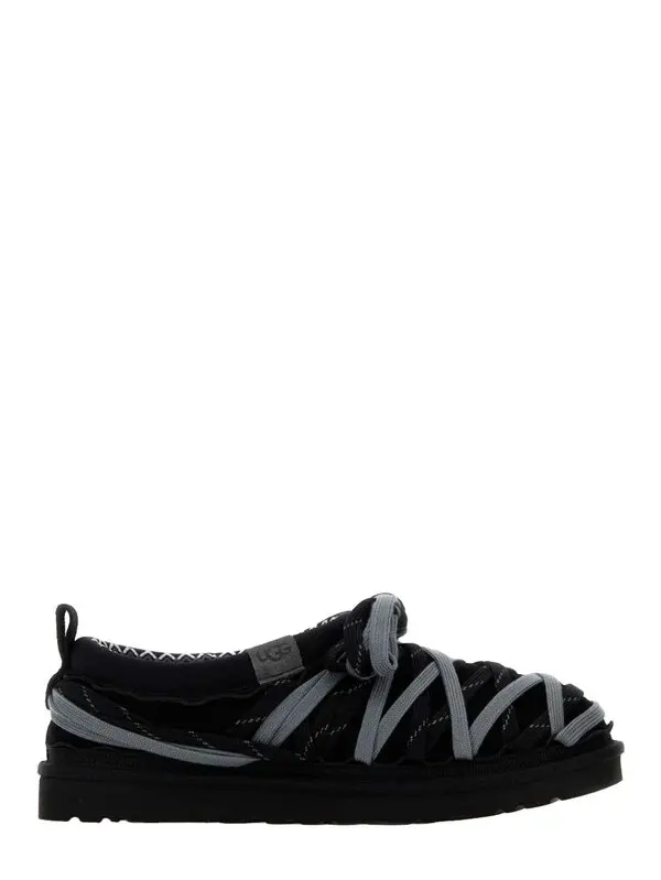 UGG Tasman Lace Suede Sabots - Black