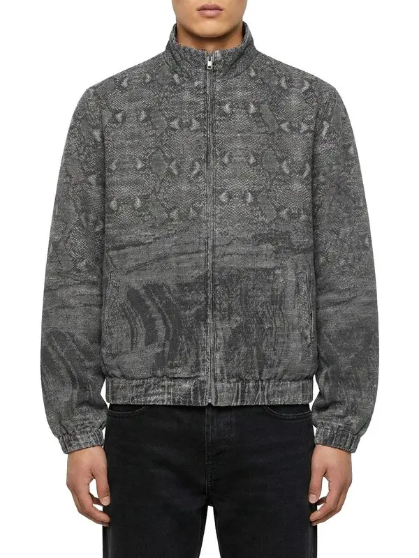 DAILY PAPER Printed Bomber Jacket - Denim