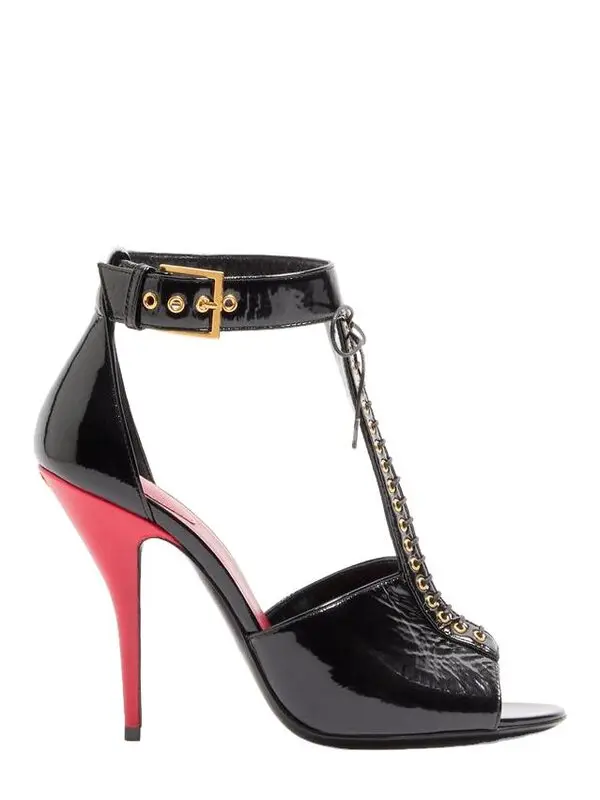 Valentino Garavani Bustier Naplak Sandal 105mm - Black/red