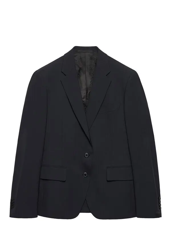 Prada Single-breasted Wool Jacket - Navy