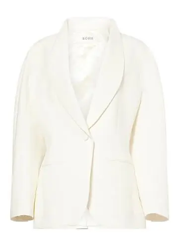 ROHE FRAMES Balloon Cinched-waist Wool Blazer - Off White