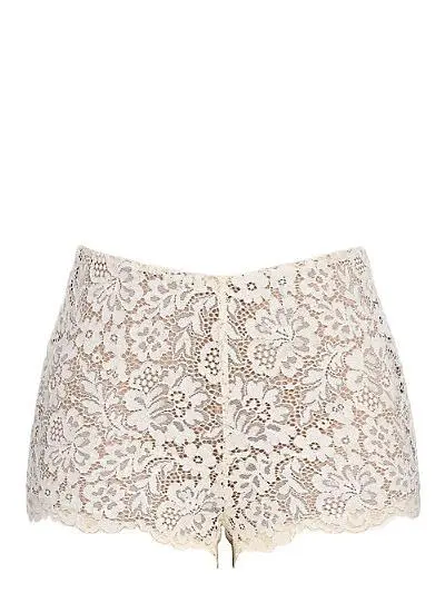 House Of Cb Margot Floral Lace Shorts - Vintage Cream