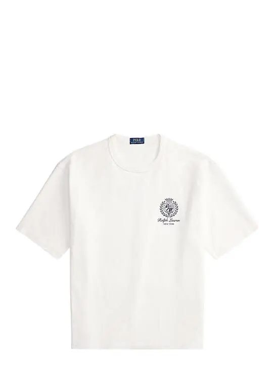 Polo Ralph Lauren Crest-print Relaxed-fit Cotton-jersey T-shirt Xxl - White