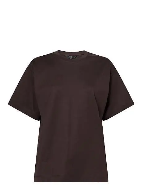 ME+EM Round-neck Oversized Cotton T-shirt - Cocoa Brown