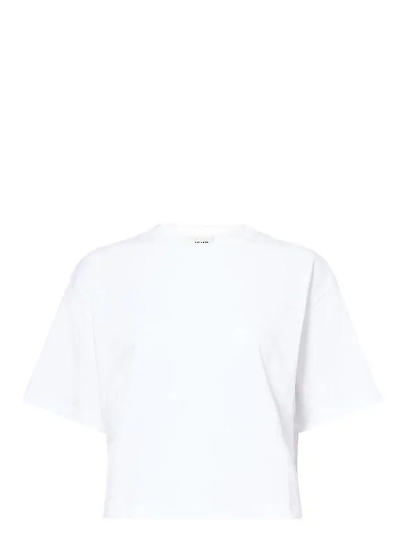ME+EM Relaxed-fit Cropped Cotton T-shirt - Fresh White