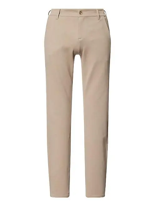 Paige Stafford Straight-leg Stretch-jersey Trousers - Warm Birch