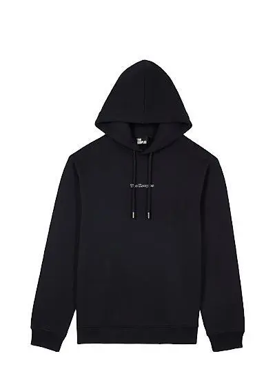 The Kooples Cotton-jersey Hoody - Dark Navy