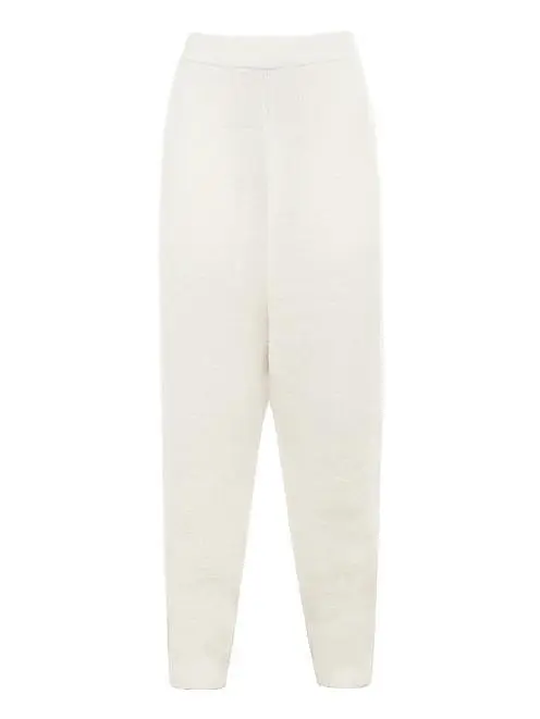 House Of Cb Geena Tapered Knitted Jogging Bottoms - White