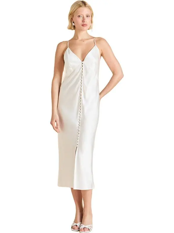 Olivia Von Halle Ilse Slip Dress - Ivory