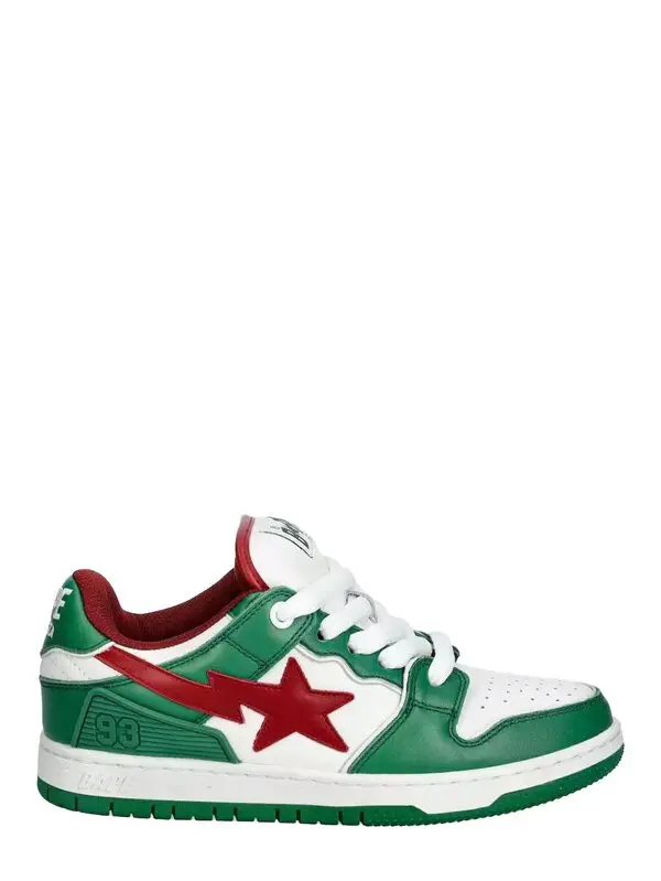 A BATHING APE Star-embellished Sneakers - White