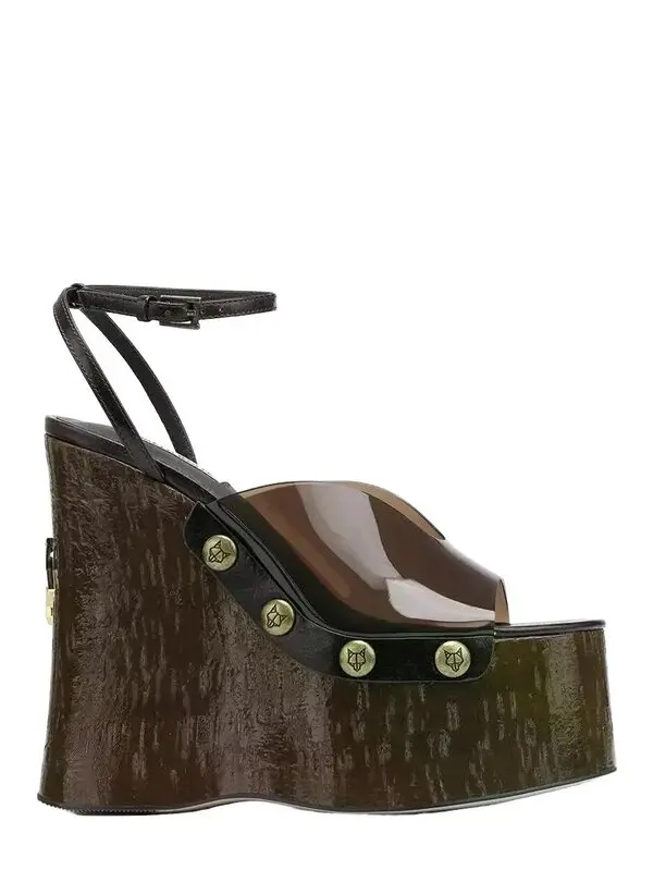 NAKED WOLFE Tiger Lilly Ankle-strap Platform Sandals - Brown